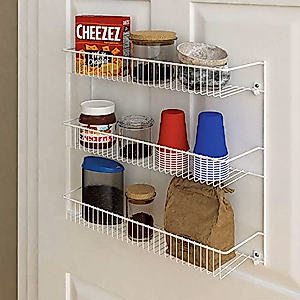 ClosetMaid 3-Tier Hanging Wall Mounted Metal Rack for Spices, Shelf Storage, Pantry Organization, Laundry, Kitchen, Bathroom, White, 8022 , 18-Inch Wide