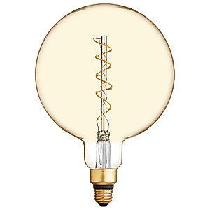 GE Vintage Style LED Light Bulb, 40 Watt, Amber Finish, G63 Large Globe Bulb (1 Pack)