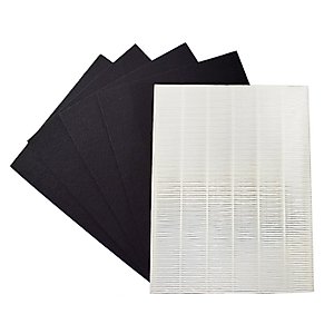HQRP True HEPA + 4 Carbon Filter Set compatible with Electrolux EL480A EL490A EL491A Oxygen3 PlasmaWave, part EL017 Replacement