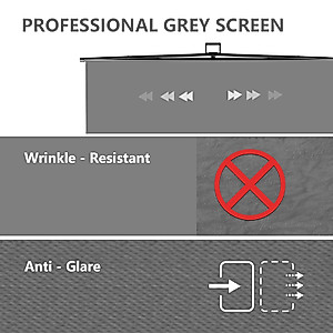 【Easy Set-Up】 RAUBAY 59.8 x 78.7in Collapsible Gray Backdrop Screen Portable Retractable Panel Photo Grey Background with Stand for Video Conference, Photographic Studio, Streaming