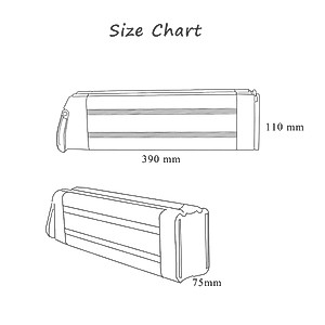 Wallen Power Ebike Battery 24V 36V 48V 10AH 13AH 15AH Silver Fish Lithium Ion Battery for 500W/350W/200W Electric Bike E-Bike Discharge Electric Bicycles (Black, 36V13AH 500W)