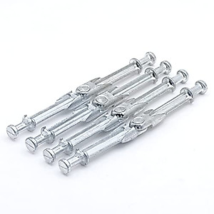 ReplacementScrews Articulated Cam Lock Dowels Compatible with IKEA Part 123026 (Mandal, MALSJO, NORNAS etc) - Bendable Joint Hardware (Pack of 4)