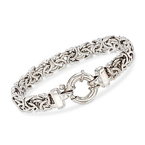 Ross-Simons Sterling Silver Medium Byzantine Bracelet. 7 inches