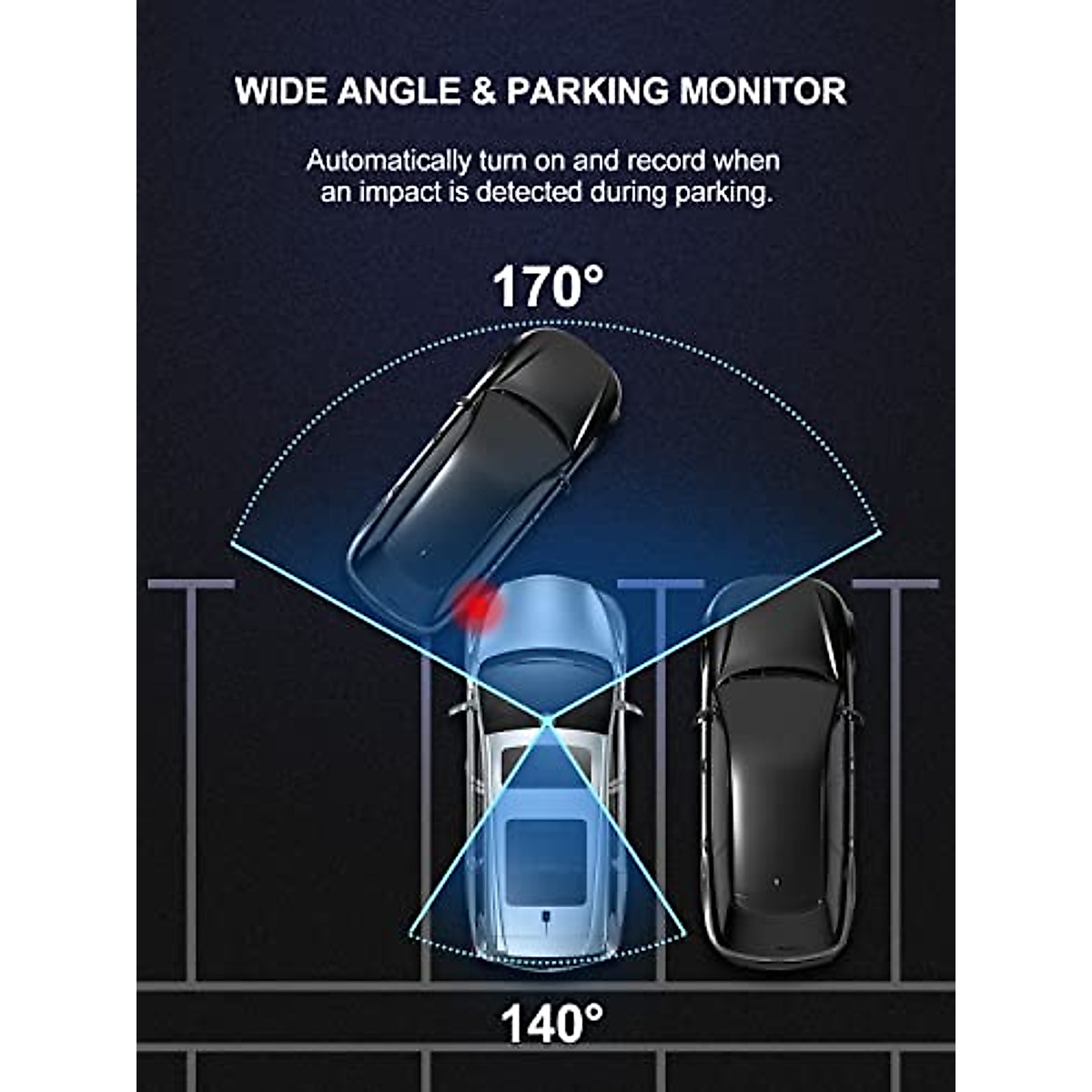 Dual Dash Cam 1080P, Dash Cam Front and Inside, Dash Camera for Cars with 32GB SD Card, Infrared Night Vision, 1.5 inch IPS Screen, Loop Recording, Accident Lock, WDR, Parking Monitor for Taxi Driver