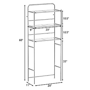 Tangkula 3-Tier Toilet Shelf