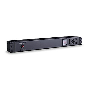 CyberPower PDU15M2F12R Metered PDU, 100-125V/15A (Derated to 12A), 14 Outlets, 1U Rackmount, 15 Foot Power Cord