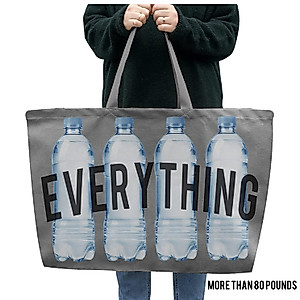 LLYLIU Canvas Tote Bag - Extra Large Shopping Beach Totes Bags Reusable Big Grocery Bag 28" x 8" x 16"