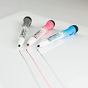 YES4QUALITY Magnetic Dry Erase Markers with Eraser Cap - 8 Pack, Fine Tip, Low Odor - White Board Markers Perfect for Dry Erase Whiteboards in the Office, Classroom or at Home