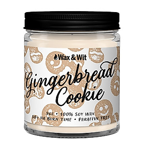 Christmas Candles Scented, Gingerbread Cookie Candle, Christmas Scented Candles, Winter Candle, Holiday Candle, Candle Christmas, Xmas Candles, Holiday Scented Candles, Sweater Weather Candle - 9oz