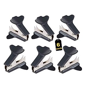 1InTheOffice Staple Remover, Claw Staple Remover, Staple Remover Tool, Black, 6 Pack"