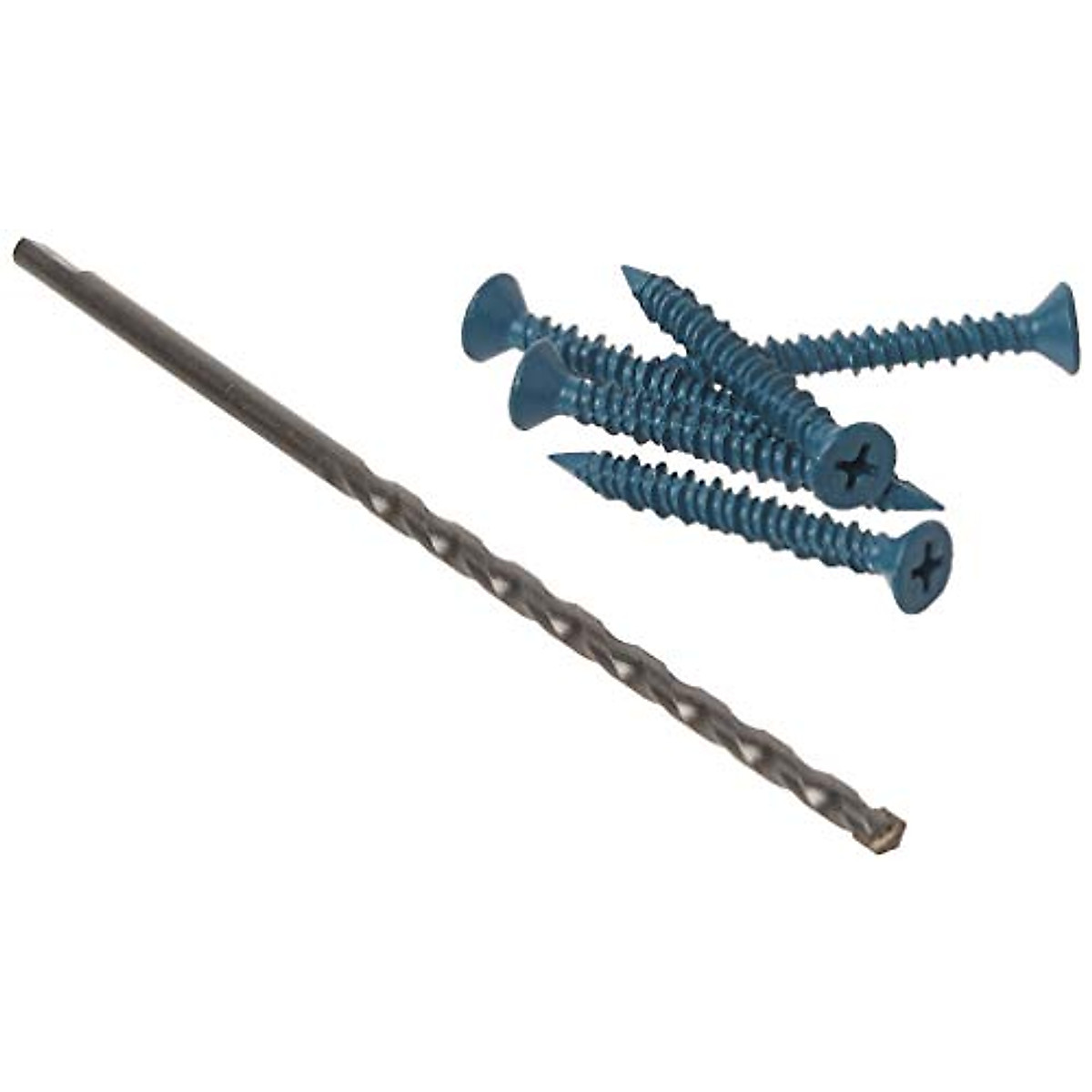 SNUG Fasteners (SNG481) 100 Qty 3/16" x 1-3/4" Flat Head Phillips Diamond Tip Concrete Screws to Anchor Masonry, Block & Brick, Count