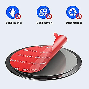 TORRAS Adhesive Sticky Pad Mounting Disk for Car Dashboard, Suction Cup Pad for Cell Phone Holder Car Mount with 80mm Diameter-One Pack