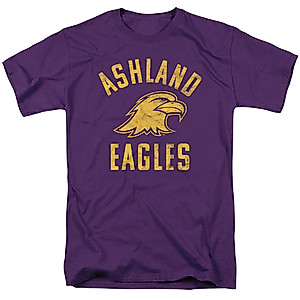 Ashland University Official Large One Color Logo Short Sleeve Mens Cotton T-Shirt,Purple, 2X-Large