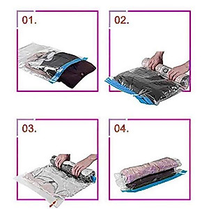 Airlove Vacuum Storage Bags More Compression Space Saver Bags for Clothes Comforters Pillows Bedding Travel