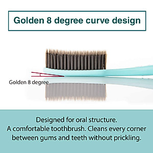 Samjung Wangta Soft Toothbrush, 6 Pack (Charcoal) – Best Manual Toothbrush for Maximum, Efficient Cleaning and Sensitive Gums and Teeth