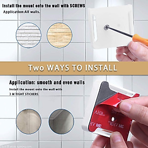 4PACK Wall Mount Kit for Wyze Cam V2/V1 with Screwless and VHB Stick On - Easy to Install, No Tools Needed, No Mess, No Drilling, Strong Adheasive Mount(Not for Wyze Cam and Wyze Cam V3 )(WHITE)
