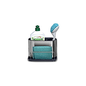 Alta by AuggieChino Sink Caddy, Sponge Holder for Kitchen Sink, Kitchen Organizer, Sink Brush Holder, Dish Soap Holder, Stainless Steel