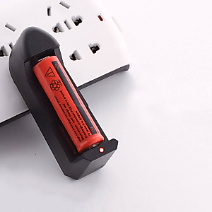 E-outstanding Wall Charger Black 3.7V Single Slot Rechargeable Battery Charger for 18650 18350 16340 14500 14000 Li-ion Battery