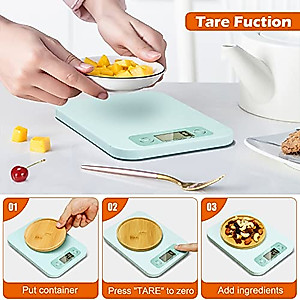 URAMAZ Smart Food Scales for Kitchen - Digital Food Scale Grams and Ounces with Nutritional Calculator Analysis App, Food Macro Scales for Weight Loss, Cooking, Calories Counting, Meal Prep