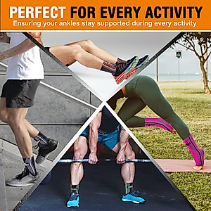 Doc Miller - Ankle Brace for Sprained Ankles, Achilles Tendonitis, Compression Support Sleeves for Women & Men, Best Brace for Pain Relief, Stability & Plantar Fasciitis Sock, 1 Pair, Gray, Large