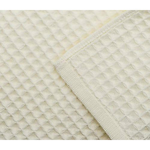 GQZLUCK 100% Natural Cotton Classic Waffle Weave Dish Cloths, Soft Ultra Absorbent Bath Hand FaceTowel, Fast Drying Lightweight Washcloth, Set of 6 (Beige)