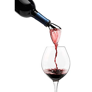 Rabbit Wine Aerator and Pourer, 7-Inch, Silver/Black/Clear