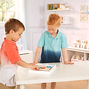 Melissa & Doug Wooden Tic-Tac-Toe Board Game with 10 Self-Storing Wooden Game Pieces (12.5ââ‚¬ W x 8.5ââ‚¬ L x 1.25ââ‚¬ D)