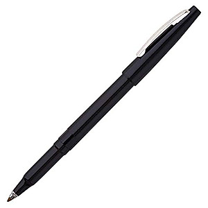 Pentel® Rolling Writer® Pens, Medium Point, 0.8 mm, Black Barrel, Black Ink, Pack Of 12 Pens