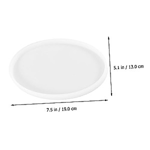 VILLFUL 3 Pcs Table Mold Resin Tray Desk Trays Silicone Crayon Molds Jewlery Tray Serving Tray Round Epoxy Resin Coaster Handcraft Decoration Mold Exquisite Silicone Molds DIY Accessory