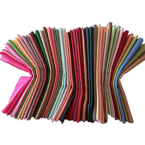 longshine-us 25pcs 12inchx 12inch Solid Candy Colors Premium Cotton Craft Fabric Bundle Squares Patchwork Lint DIY Sewing Scrapbooking Quilting Dot Pattern Artcraft