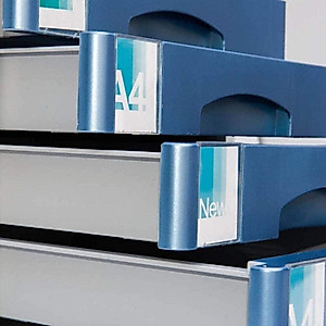 File Storage Cabinet Flat File Cabinets Flat 5 Drawer Lockable Data File Storage Cabinet - Aluminum Alloy - Blue 30x36x30.5cm Home Office Furniture File Box