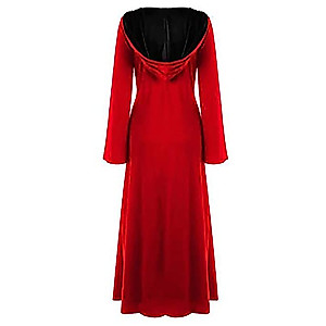 Midevil/Renaissance Costume Women,Cosplay Halloween Costumes For Women Vintage Hooded Gothic Dresses Sexy Long Sleeve Midevil Renaissance Costumes,Toddler Dress Up Clothes For Girls