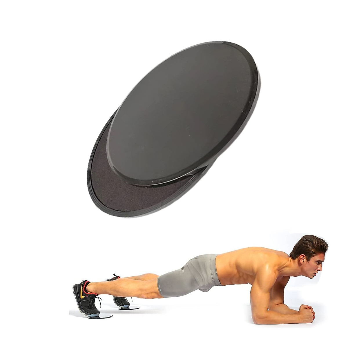 QUANXILXU 2 Pcs Core Workout Sliders Double Side Usage Strength Sliders Wear Resistant Exercise Gliding Discs for Home, Carpet Hardwood Floors Yoga, Pilates