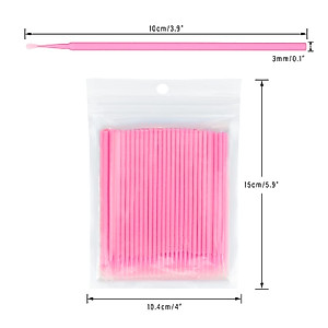 G2PLUS 500PCS Cotton Swabs, Disposable Micro Applicators Brush for Makeup and Personal Care Cosmetic Brush, Micro Swabs for Eyelash Extensions, Nails, Eyeliner (Head Diameter: 2.0mm)