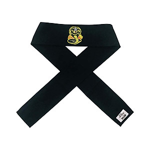 Ripple Junction Cobra Kai Headband Karate Dojo Logo Tie Back Costume Accessory Officially Licensed