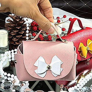 ARTSY Crafts Pack of 6 Mini Handbag Gift Bags, Luxury Gift Box for Wedding Favors Little Princess Birthday Party Favors Baby Shower Bridesmaid Gift Valentines's Day Gift Wrap (White+Pink)