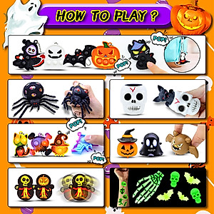 586 PCS Halloween Party Favors for Kids, Bulk Halloween Toys for Trick or Treat Non Candy Fillers Classroom Prizes Halloween Goodie Bags Stuffers Treasure Box Toys Gifts for Kids Party Supplies
