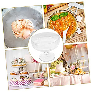 YARNOW Ice Cream Goblet Clear Glass Bowls Clear Glass Mugs Dessert Plates Glass Footed Ice Cream Bowls Clear Glass Parfait Cups Ice Cream Cups Glass Sundae Trifle Cup Appetizer Cup Glass