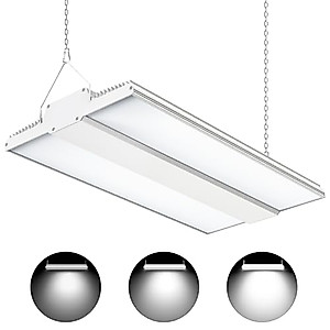 ADUB Linear High Bay LED Light 150W UL DLC Listed, 1.3 FT LED Warehouse Lights High Bay Shop Fixture Dimmable 0-10V, 22,500 LM, 5000K Commercial Hanging Bay Light for Workshop Garage Barn, 100-277V
