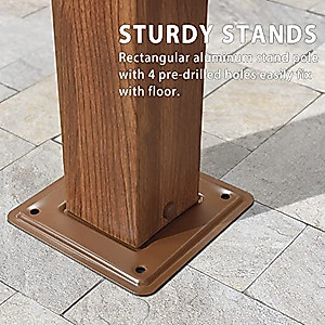 PURPLE LEAF 10' x 13' Outdoor Retractable Pergola with Sun Shade Canopy Patio Metal Shelter for Garden Porch Beach Pavilion Natural Wood Grain Frame Gazebo Modern Yard Grill Pergola