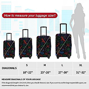 URBEST Luggage Cover Protector Suitcase Anti Scratch Dirt Covers, Fits 18"-22" Luggage Passport Visa