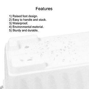 Niiiice 8 Packs 17 Inch White Plastic Flower Window Box Vegetable Planters with Trays, Rectangular Planter Planters with 10 Pcs Plant Labels (White)…