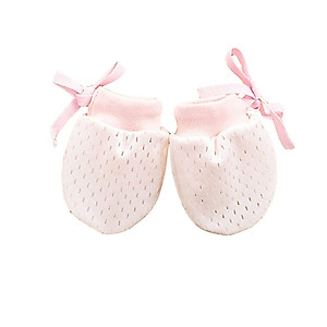 Aijian Pack of 6 Baby Mesh Gloves Cotton No Scratch Mittens for Unisex (3Colors/0-6Months)