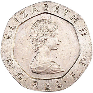 Coin Collection Commemorative Coin [Airfare] Old Currency British 20 Pence Polygonal Coin Elizabeth II