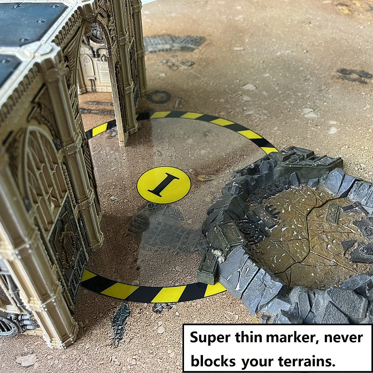 Jucoci Objective Point Markers 6PCS Set Objective Marker Compatible with WH40k Wargame (Miniature Not Included)