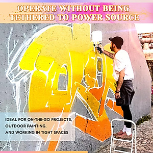 Uthlusty Cordless Airbrush Kit, Airbrush Kit with 0.3mm Tip, Handheld Rechargeable Air Brush with Compressor for Makeup, Nailart, Painting, Cake, Cookie, Model