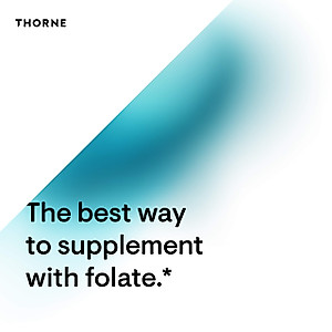 THORNE 5-MTHF - Methylfolate (Active B9 Folate) Supplement - Supports Cardiovascular Health, Fetal Development, Nerve Health, Methylation, and Homocysteine Levels - 60 Capsules - 5-MTHF 1mg