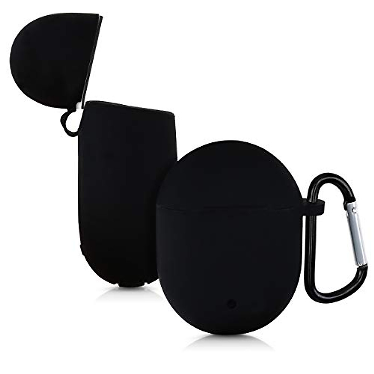 kwmobile Case Compatible with Google Pixel Buds 2 (2020) Case - Silicone Cover Holder for Earbuds - Black