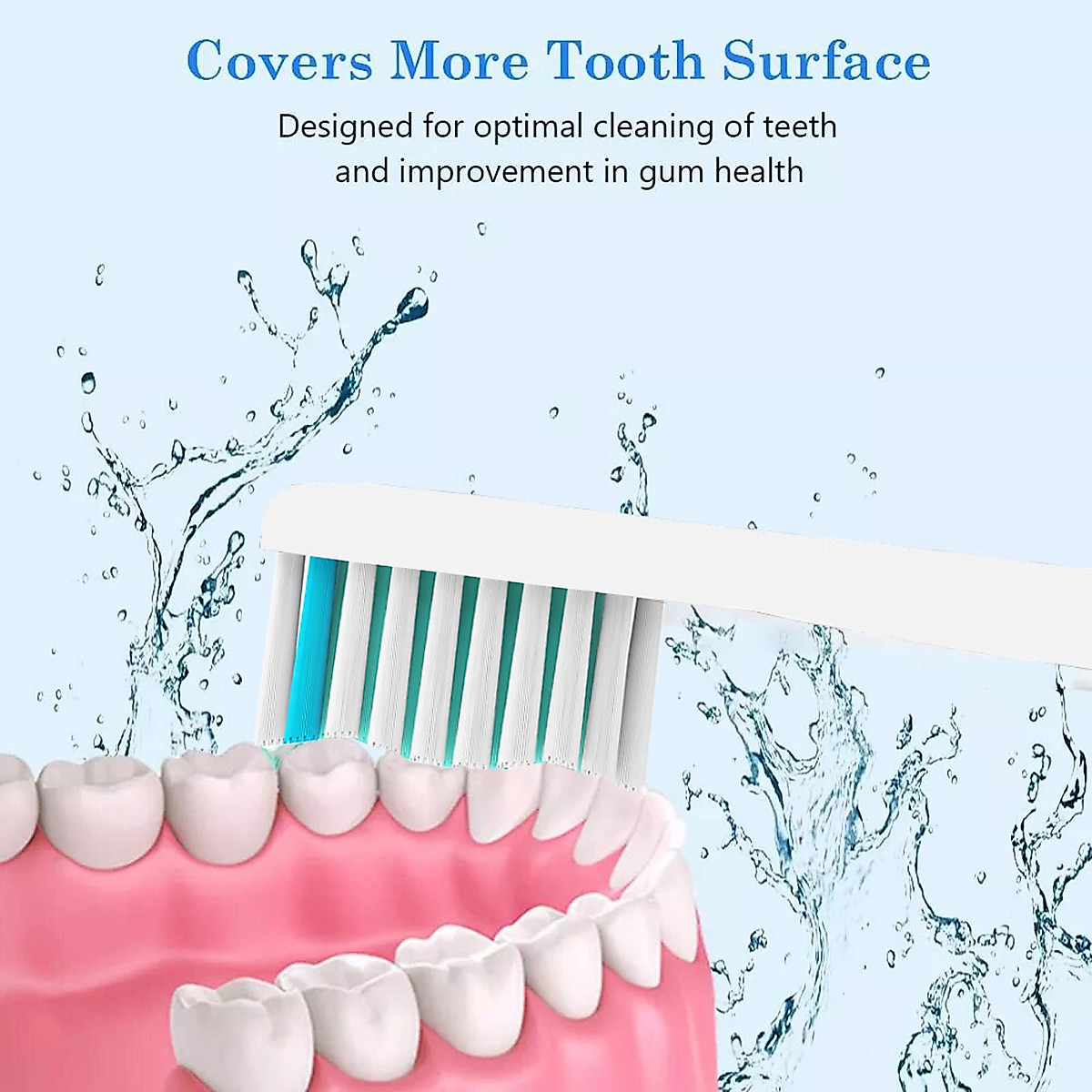 Asocrew Replacement Toothbrush Heads Compatible with Philips Sonicare for C3 C1 C2 G2, Electric Brush Heads Compatible for Sonicare 4100 5100 6100 9023-614XA