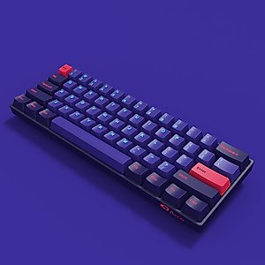 YUNZII AKKO NEON 3061 61 Keys Bluetooth 5.0 Wireless/Wired Mechanical Keyboard with RGB, NKRO, PBT Keycap,Programmable (Gateron Green Switch)